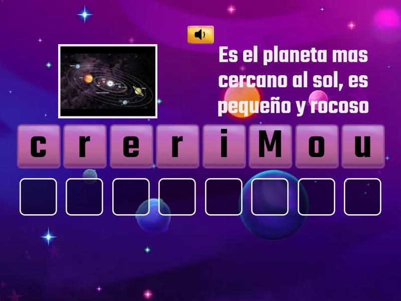 Repasamos los Planetas - Anagram