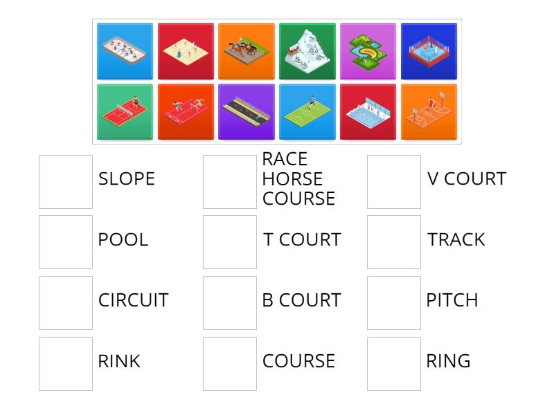 VISUAL ENGLISH 7 - UNIT10 - SPORTS PLACES - Match up