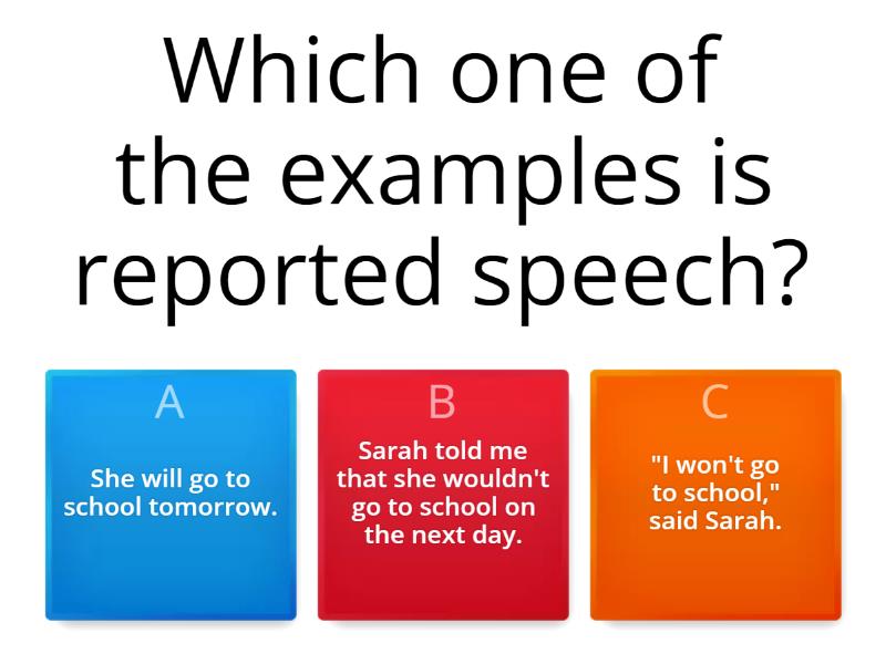 Reported speech practice - Cuestionario