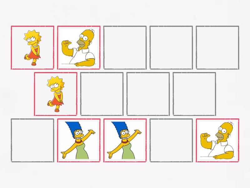 Matching game - Family (Simpson Family) - Matching pairs