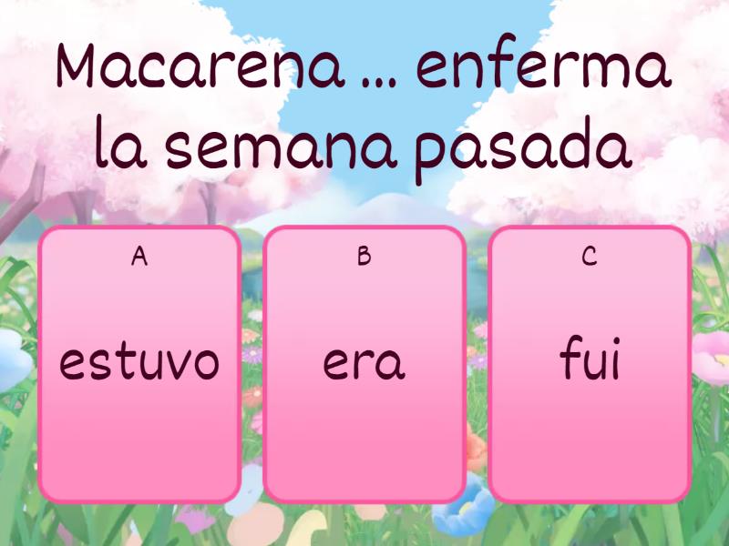 Pretérito Indefinido (ser ir estar hacer) - Cuestionario
