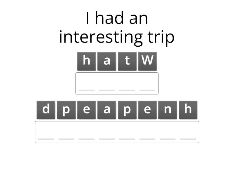 Complete the missing words in the conversations - Anagram