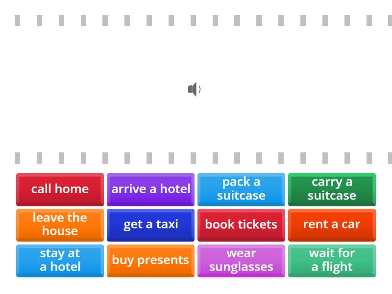 Travel Vocab - match the pronunciation - Find the match