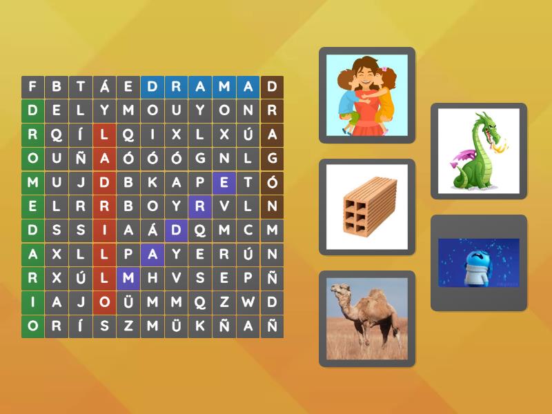 SOPA DE LETRAS PALABRAS CON DR - Wordsearch