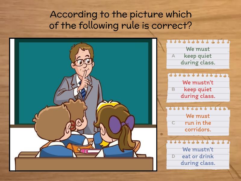 school rules - Quiz