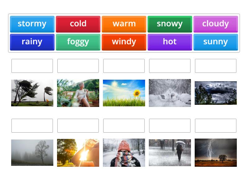Grade 5. Weather - Match up