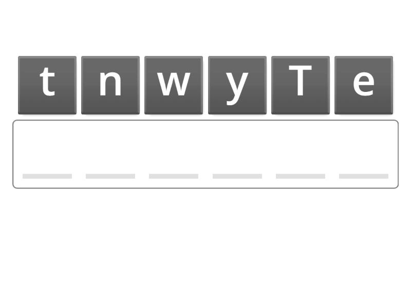 Numbers! - Anagram