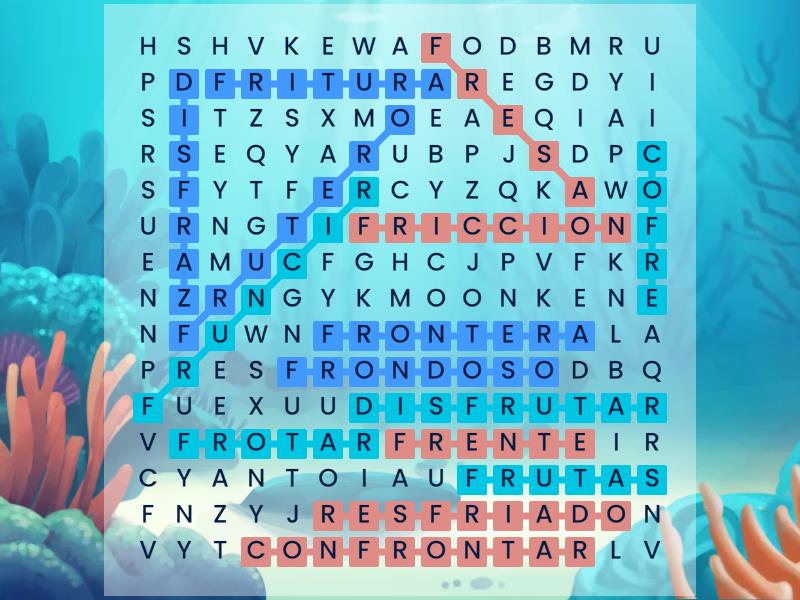Sopa de letras con FR - Wordsearch