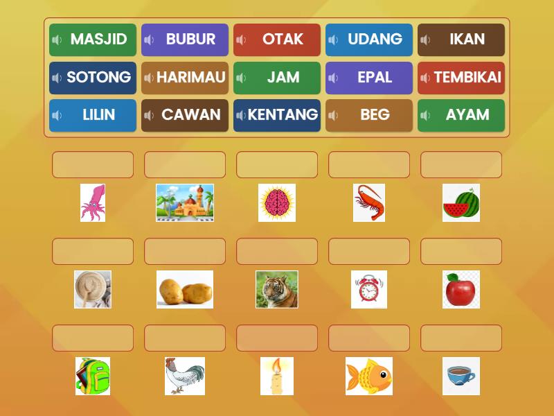 AKTIVITI PRABACAAN: MARI DENGAR DAN INGAT - Match up