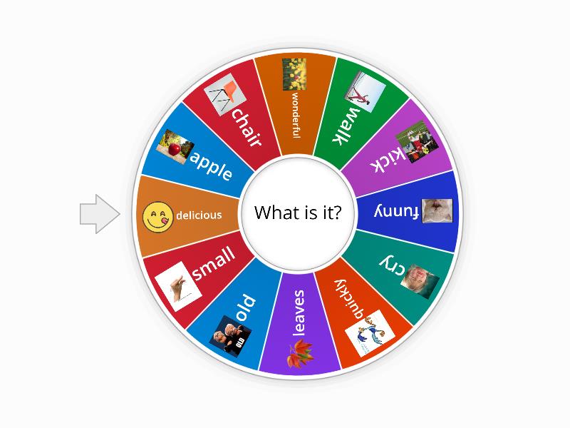 Adjectives, nouns and verbs - Spin the wheel