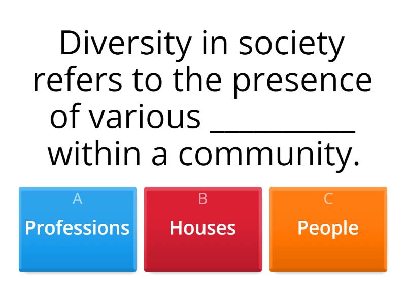 Diversity in Society - Quiz