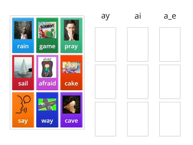 Long a , ai , ay - Group sort