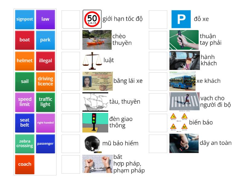 G7 Unit 7 - Traffic - Match up