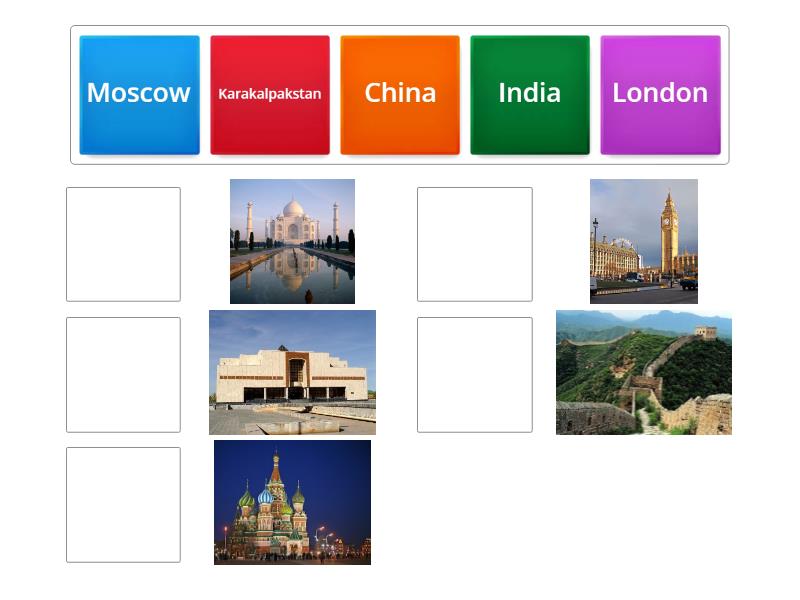 Famous countries - Match up