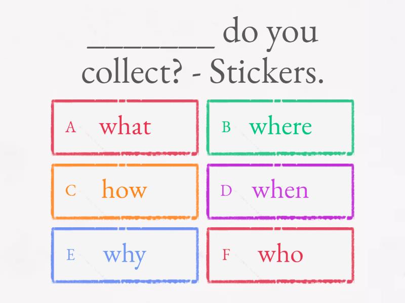 Question Words: present simple - Quiz