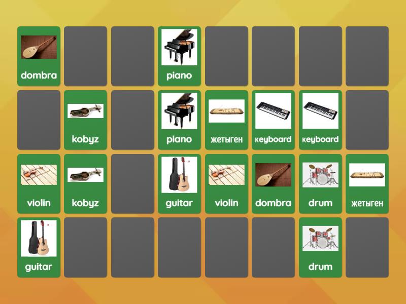 musical instruments - Matching pairs