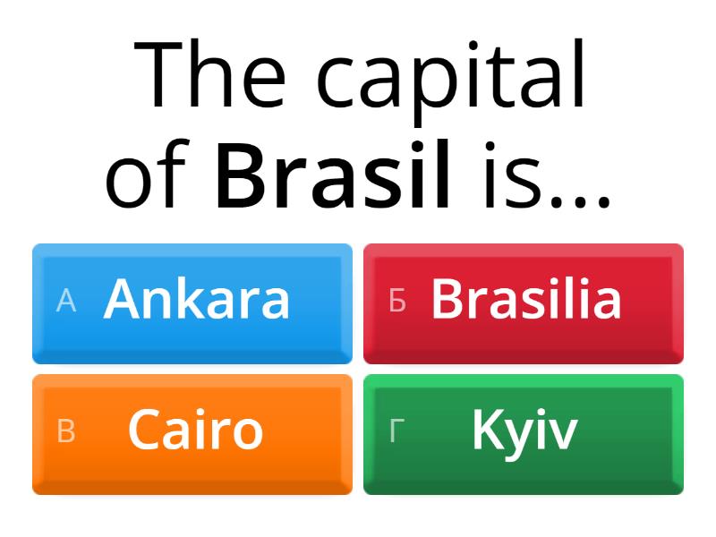 Capital cities - Quiz