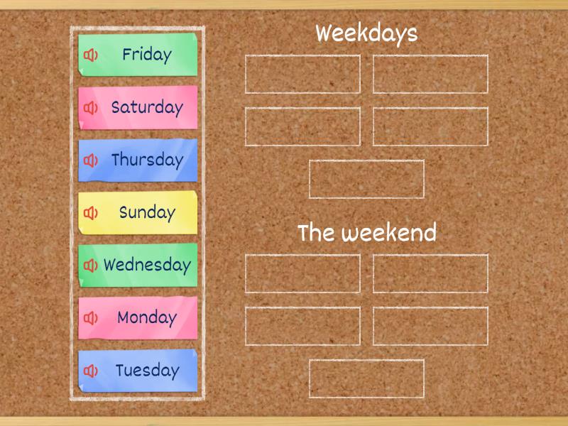 Days of the week - Group sort