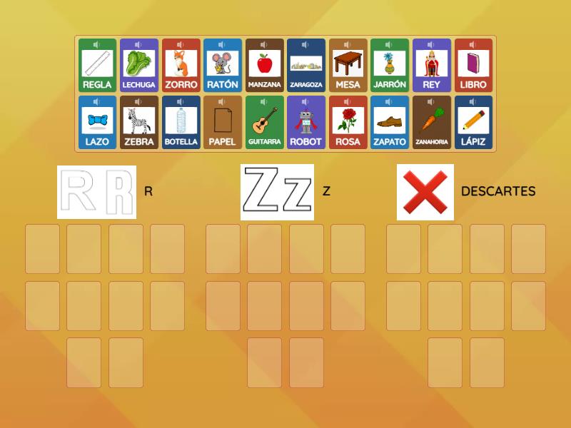 ¿CON QUÉ LETRA EMPIEZA? - Group sort