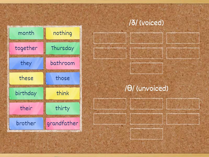 Th- sound sorting practise - Group sort