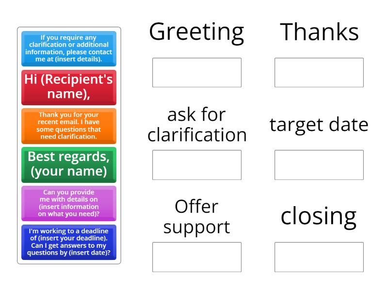 Email for clarification - Group sort