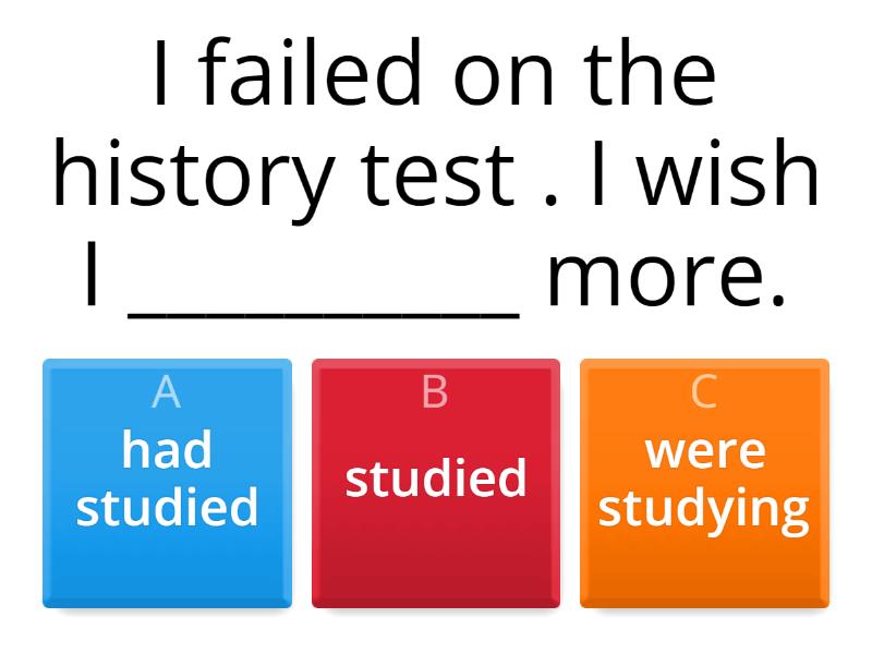 Wish + past simple - Quiz