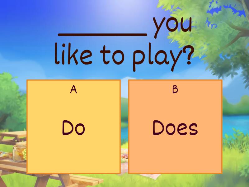 Do/Does Present Simple questions - Quiz