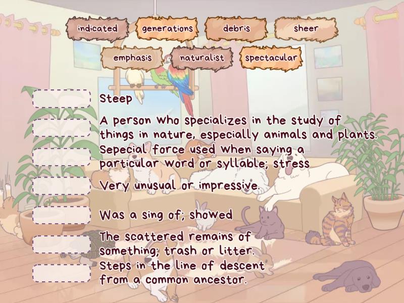 Vocabulary Match "Camping with the President" - Une las parejas
