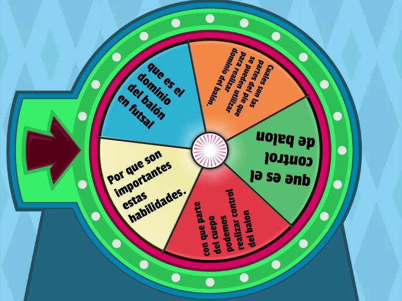dominio y control del balon - Spin the wheel