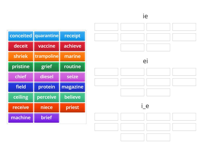 LIfTT Sorting task /ē/ - Group sort