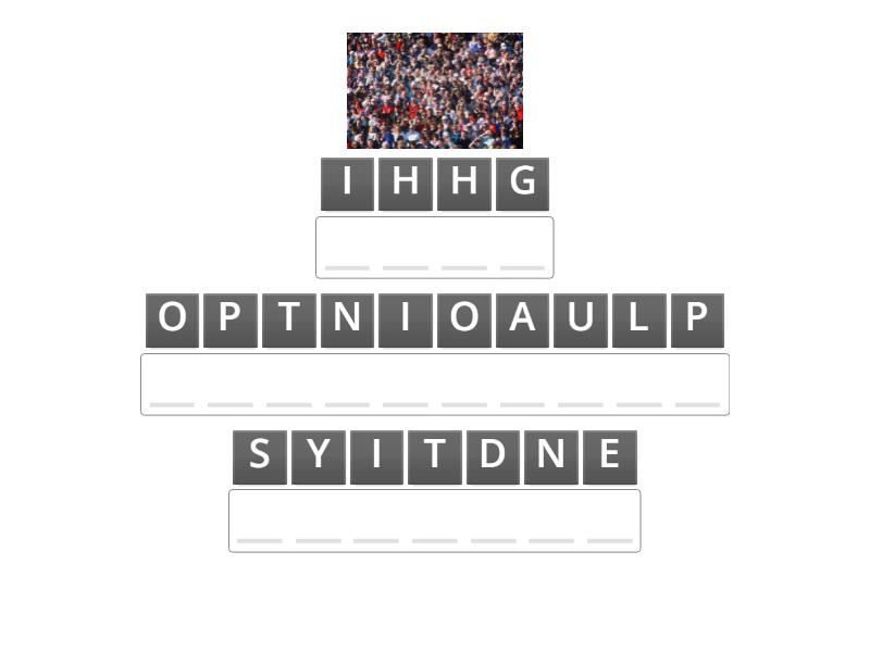 SPELLING 24. Social Science. POPULATION - Anagram