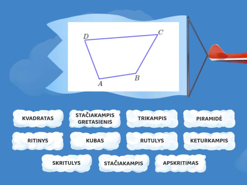 GEOMETRINĖS FIGŪROS - Find the match