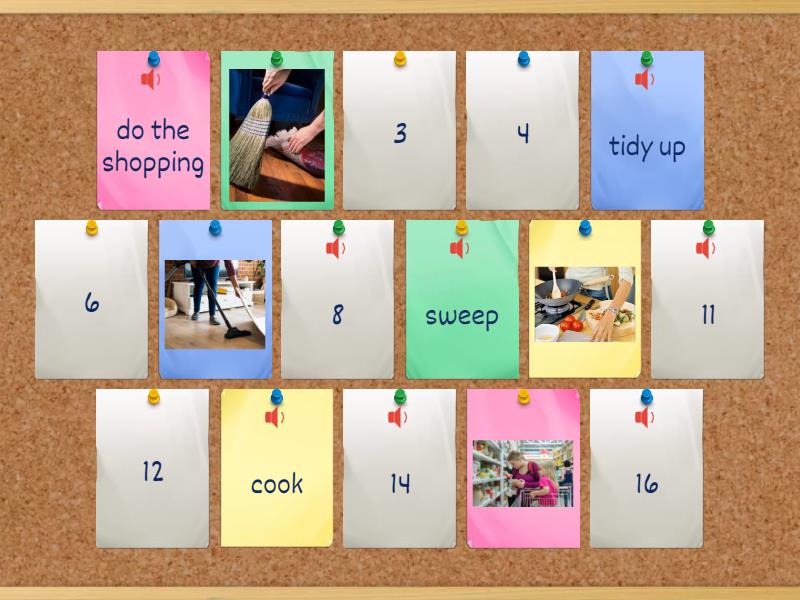 OUR DAILY TASKS - Matching pairs