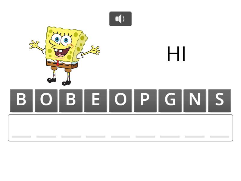 SPONGEBOB A NEW ADVENTURE - Anagram