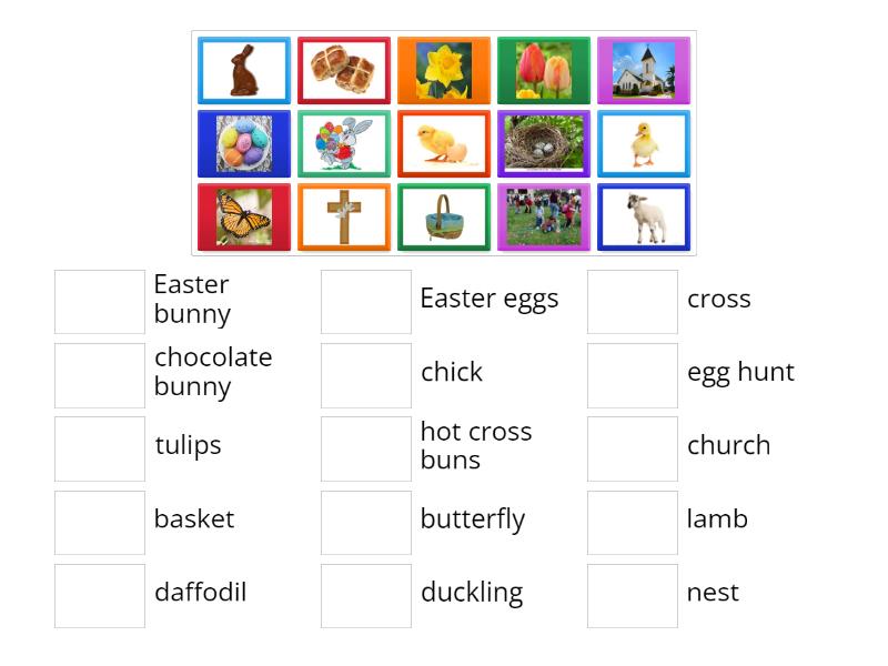 Easter Vocabulary - Match up
