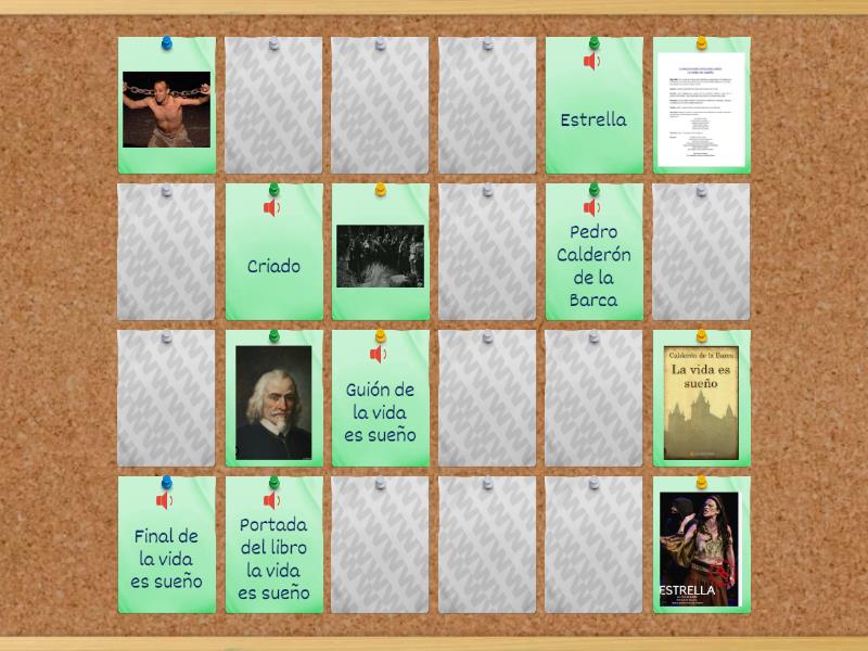 Memorama la vida es sueño - Matching pairs