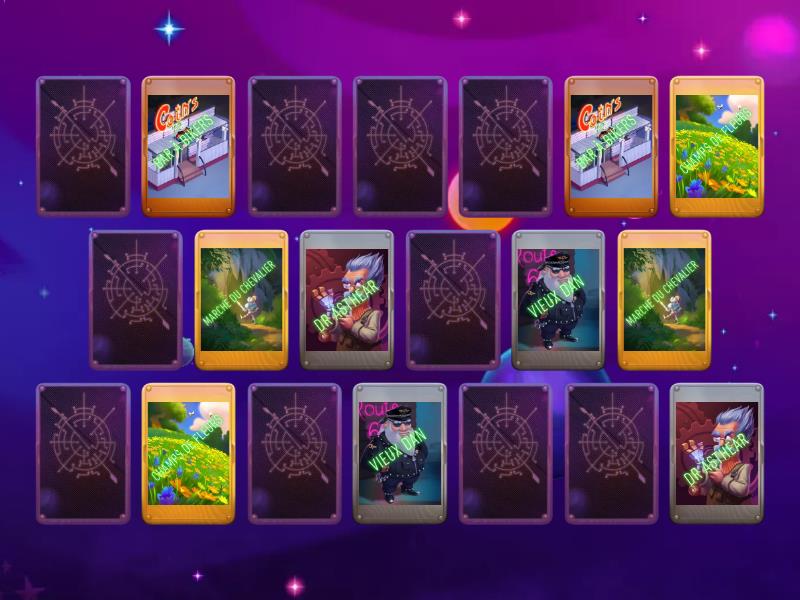 Jeux des paires - Matching pairs