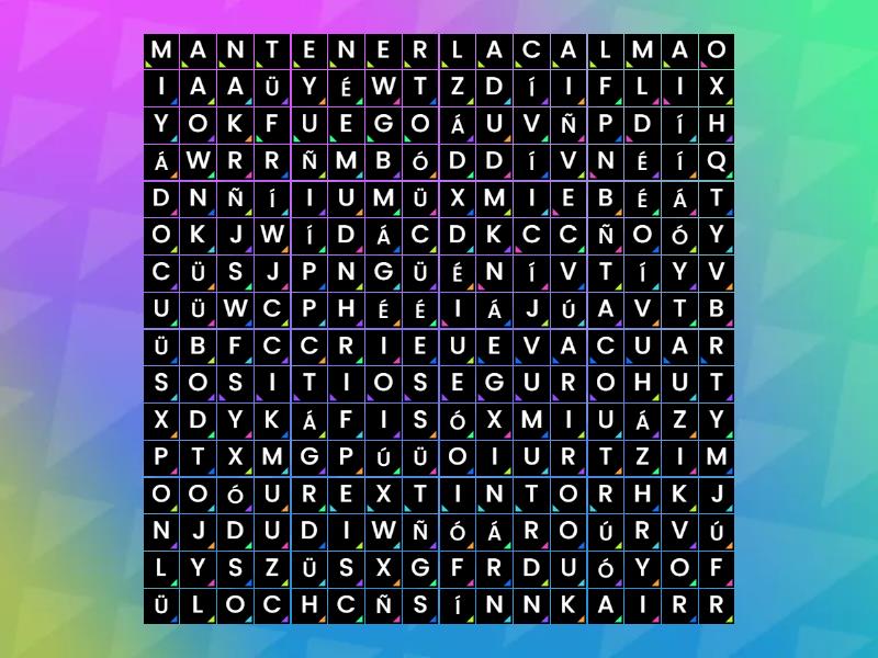 INCENDIO - Sopa de letras