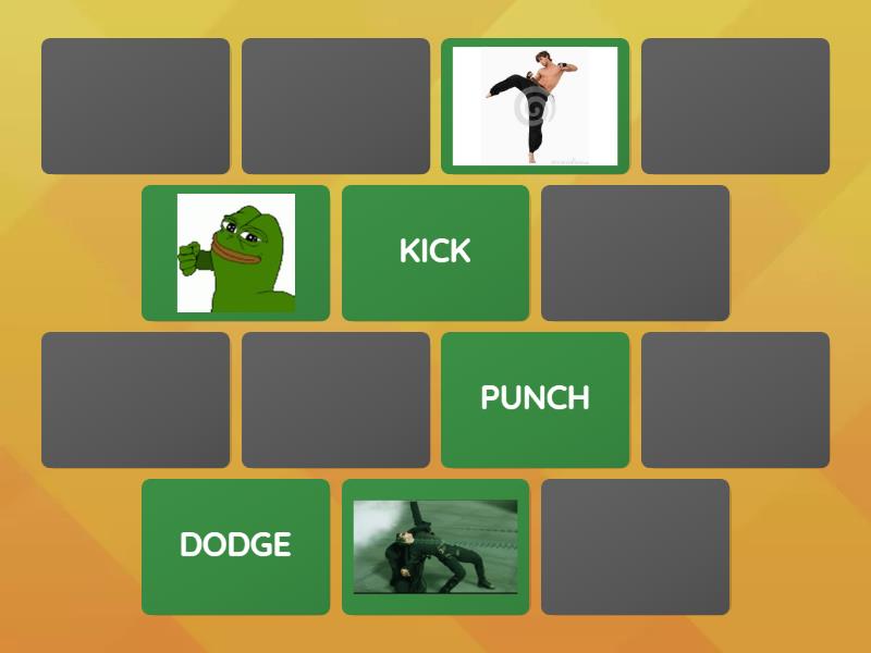 FIGHTING VOCABULARY A2 - Matching pairs