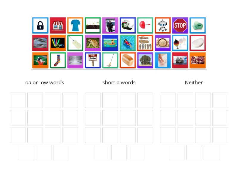 oa and ow sort pic only - Group sort