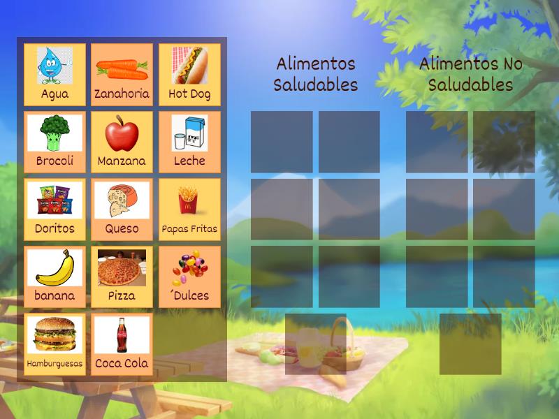 Reconociendo la importancia de comer sano - Group sort
