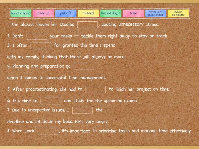 Procrastination - Complete the sentence