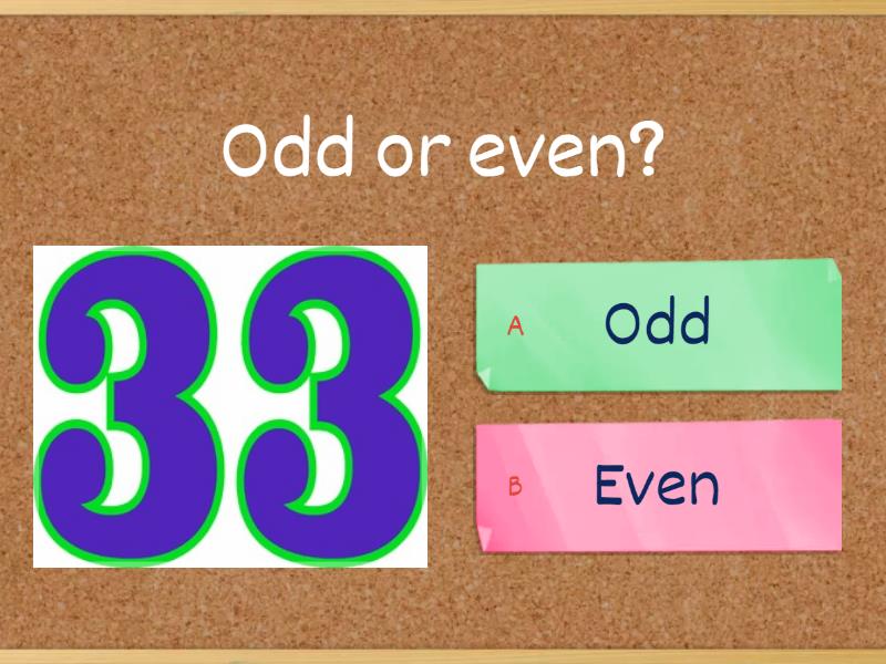 Odd and Even Numbers - Quiz