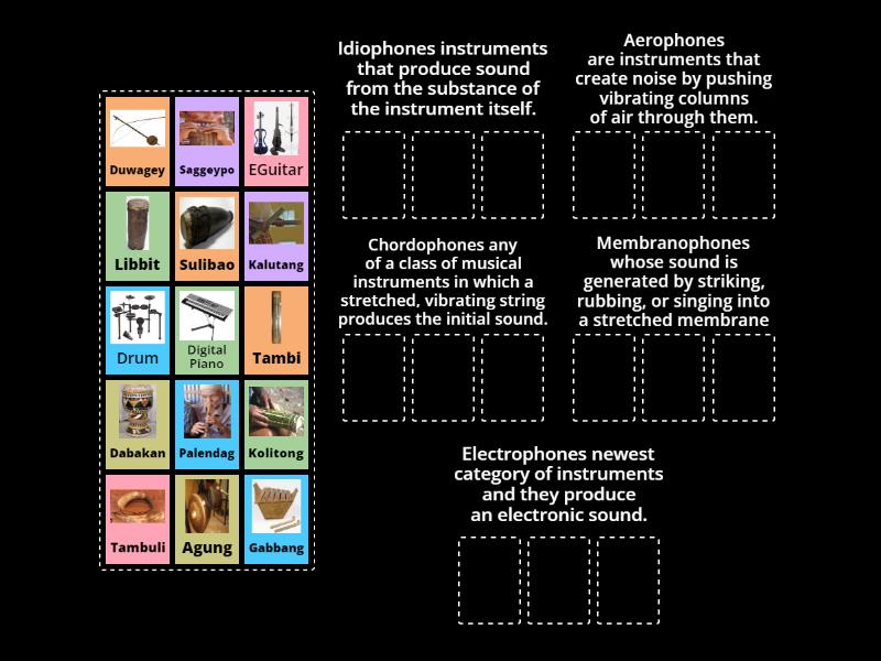 Musical Instrument - Group sort