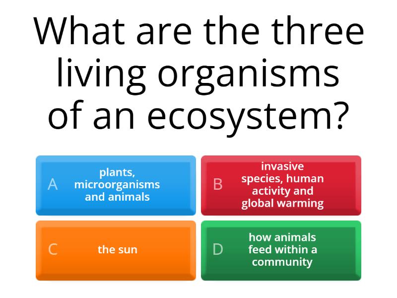 U3 Natural S.: Ecosystems. Multiple choice - Quiz