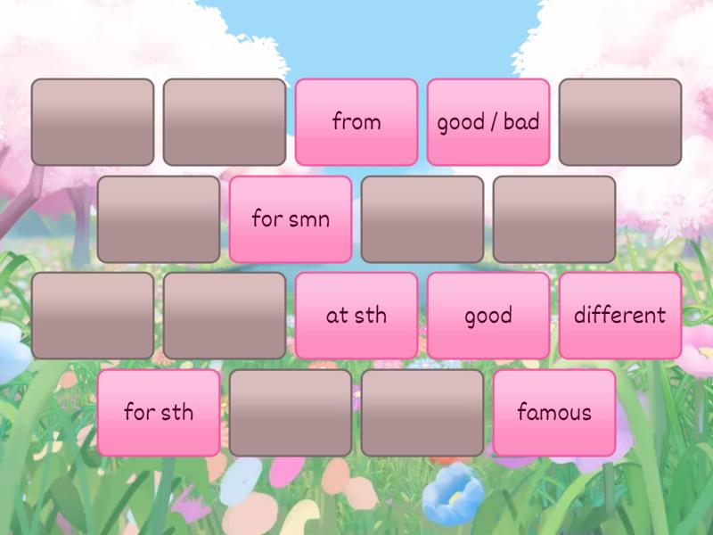 EF A2+ 7C adjectives with prepositions - Parejas