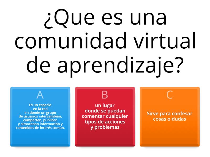 Identifica tu comunidad virtual de aprendizaje - Quiz