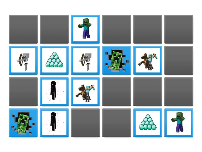 Minecraft muistipeli - Matching pairs