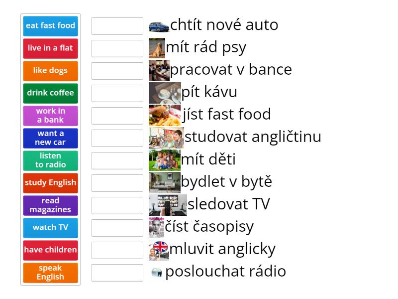 New English File - Beginner: Unit 3A (common verbs) - Une las parejas