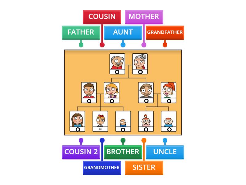 VERBS: FAMILY TREE - Diagram berlabel